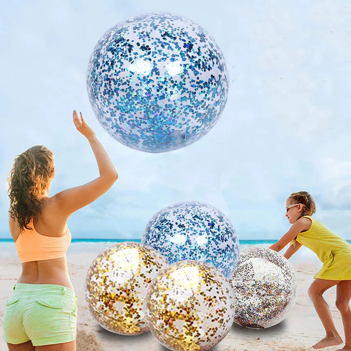 Glitter Beach Ball – PoolFrolics
